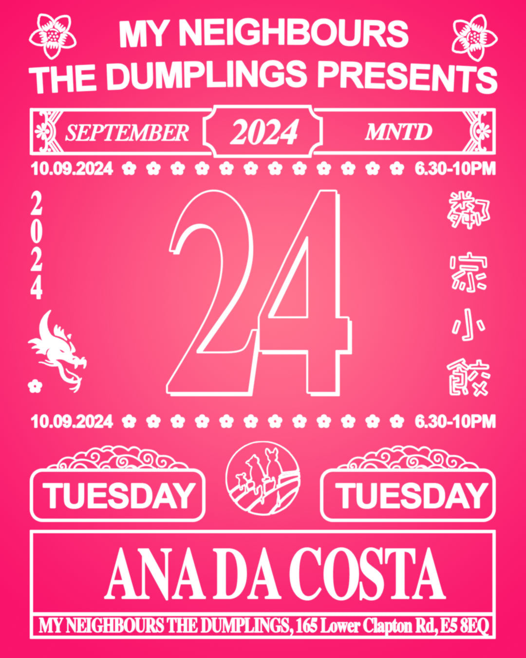 ANA DA COSTA X MNTD 24TH SEPTEMBER – My Neighbours the Dumplings